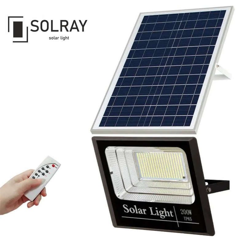 Ηλιακός Προβολέας LED 200W Solray S01C-200W 6500K Ψυχρό λευκό με ...