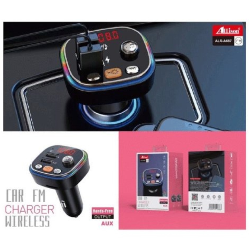 FM Transmitter Αυτοκινήτου Allison ALS-687 με Bluetooth / USB / Mp3 Player