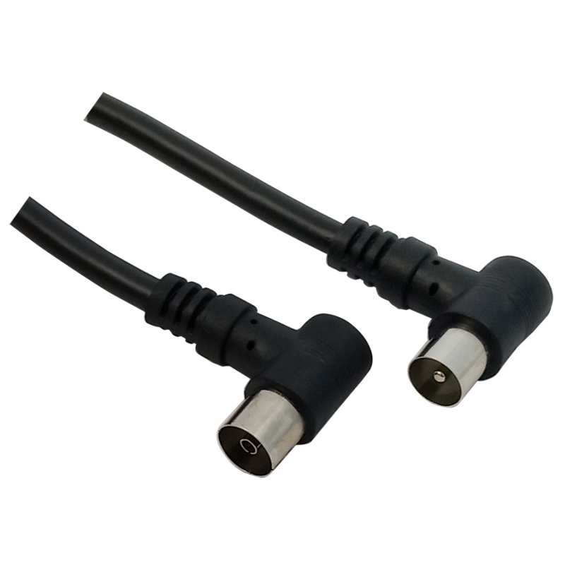 Καλώδιο RF TV Αρσενικό - TV θηλυκό Bridge Cable 30098C 10m Γωνιακό Μαύρο