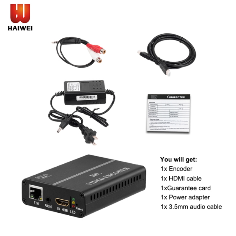 Haiwei H8110 encoder Unicast Multicast Full HD IPTV streaming IP H.264, HDMI to IP